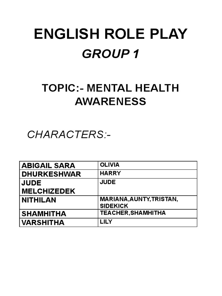 ENGLISH ROLE PLAY FINAL SCRIPT-1 (1) | PDF