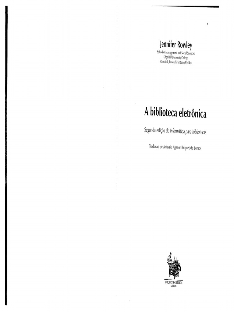 A Biblioteca Eletrônica (Parte 1) (Jennifer Rowley) | PDF