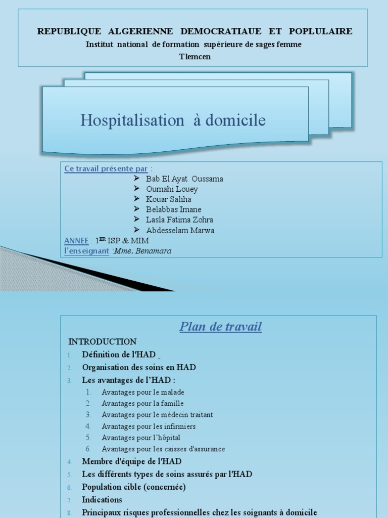 Hospitalisation À Domicile | PDF | Soins à domicile | Hôpital