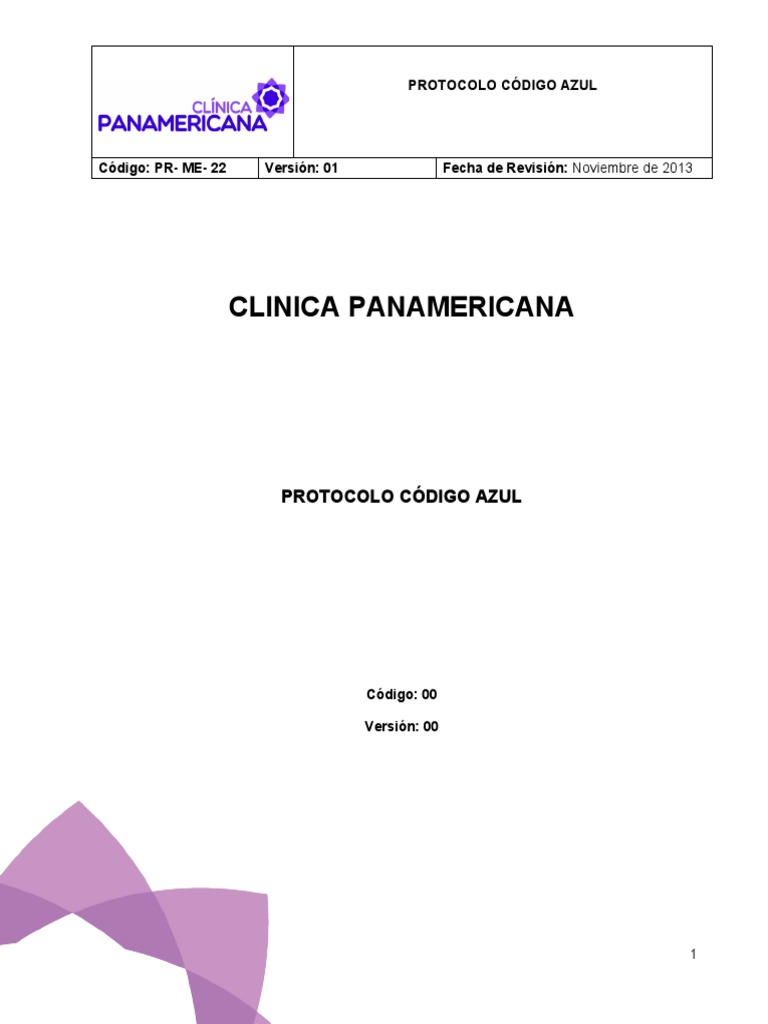 PROTOCOLO CÓDIGO AZUL | PDF | Reanimación cardiopulmonar | Paro cardíaco