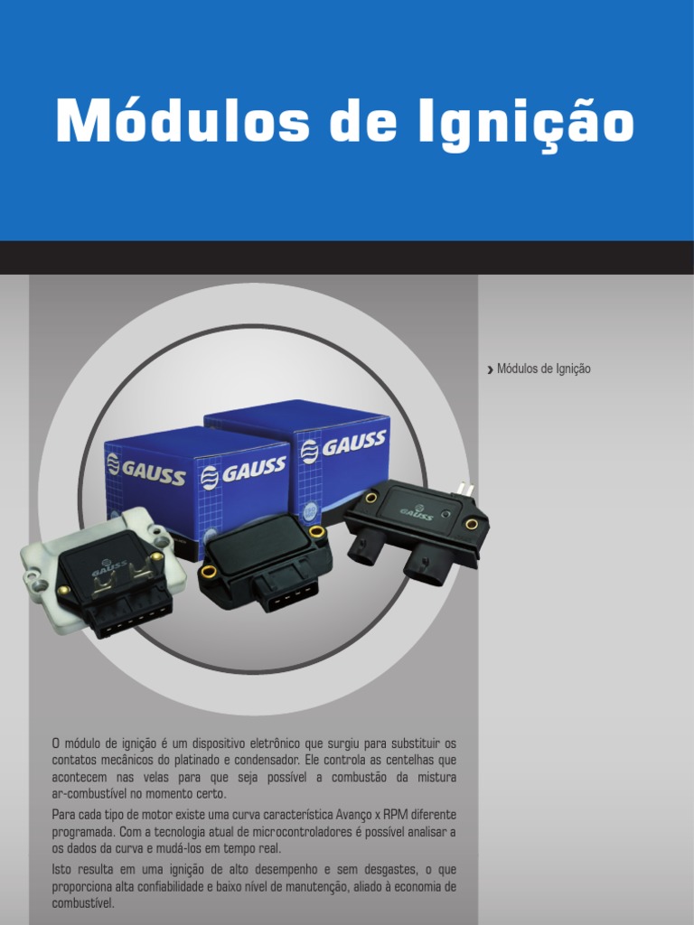 Modulos de Ignición Catalogo Gauss | PDF | Tecnologias automotivas ...