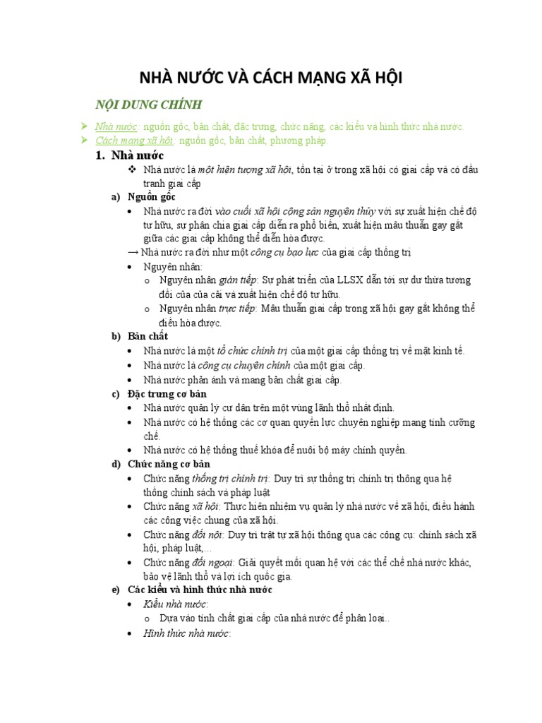 Nhà Nư C Và Cách M NG Xã H I | PDF