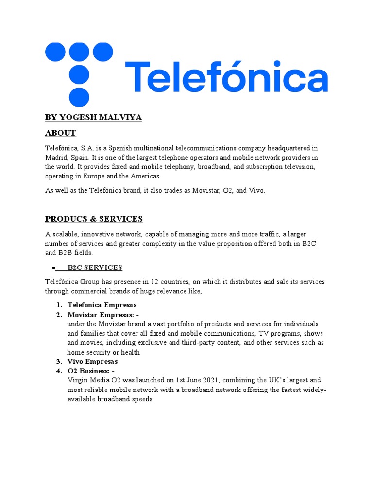 Telefonica | PDF | Economies | Business
