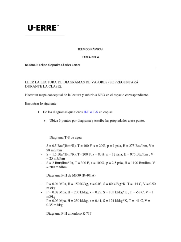 Tarea A4.2019 Termo | PDF | Unidades de medida | Presión