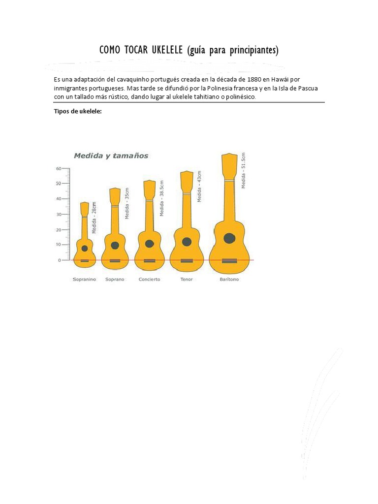 Guía para aprender ukelele principiantes | PDF | Instrumentos musicales ...