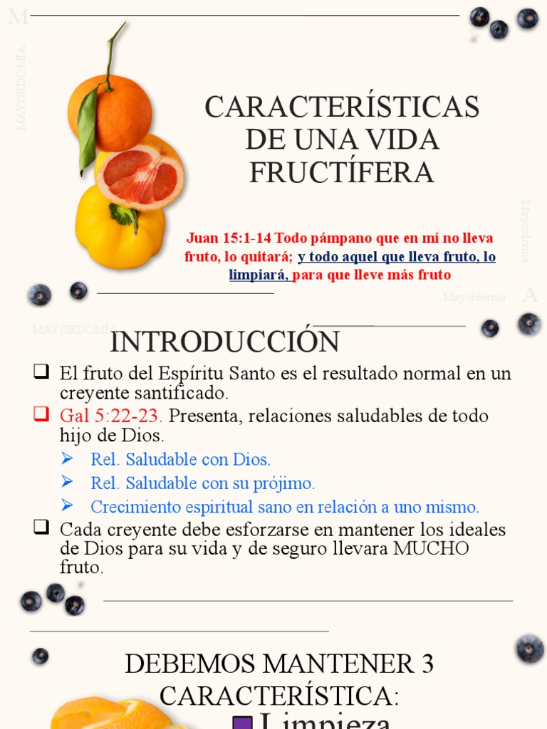 Caracteristicas Una Vida Fructifera | PDF | eucaristía | Religiones ...