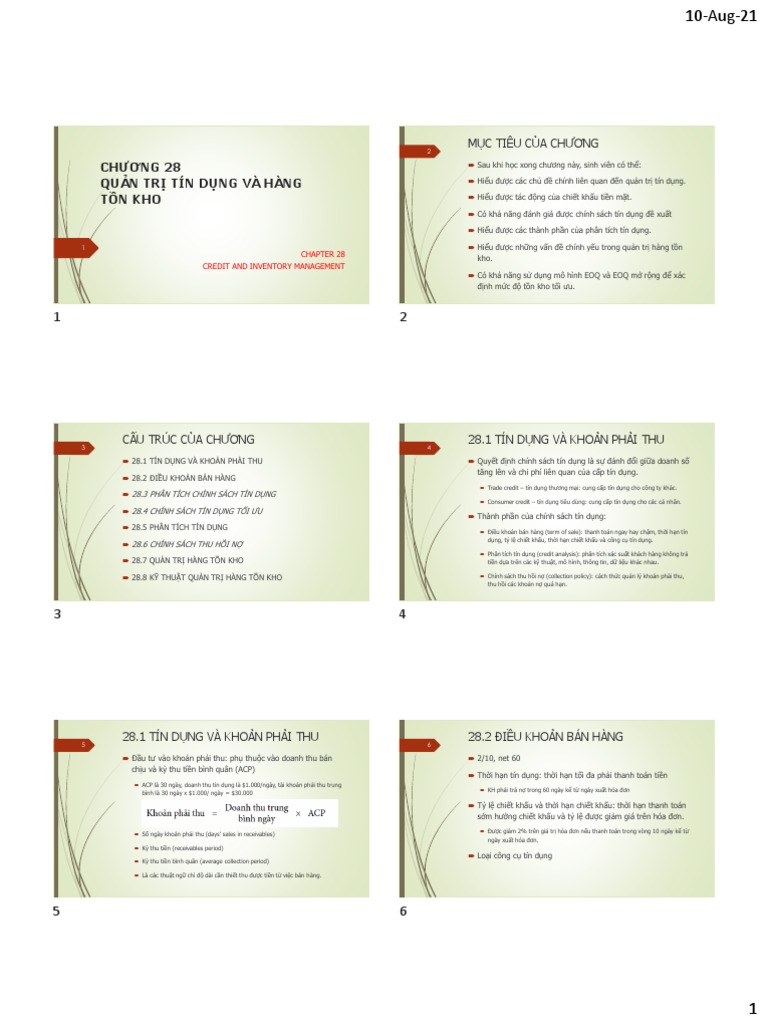 Chapter28 Credit Inventory Management | PDF