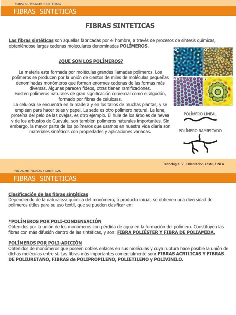 7-FIBRAS SINTETICAS y Nylon | PDF | Fibra sintética | Polímeros