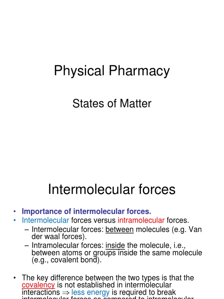 Chapter 2 - States of Matter | PDF | Intermolecular Force | Gases