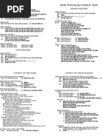 Catholic Order of Mass | PDF | Mass (Liturgy) | God The Father