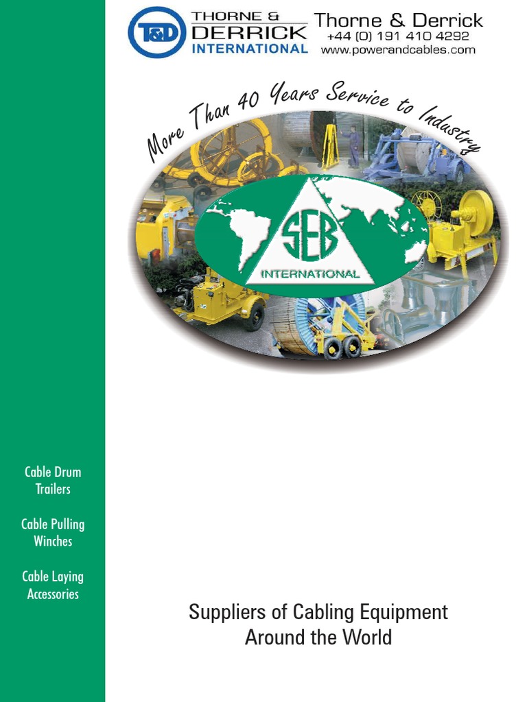 SEB Cable Pulling Cable Laying Equipment LV MV HV | PDF | Trailer ...
