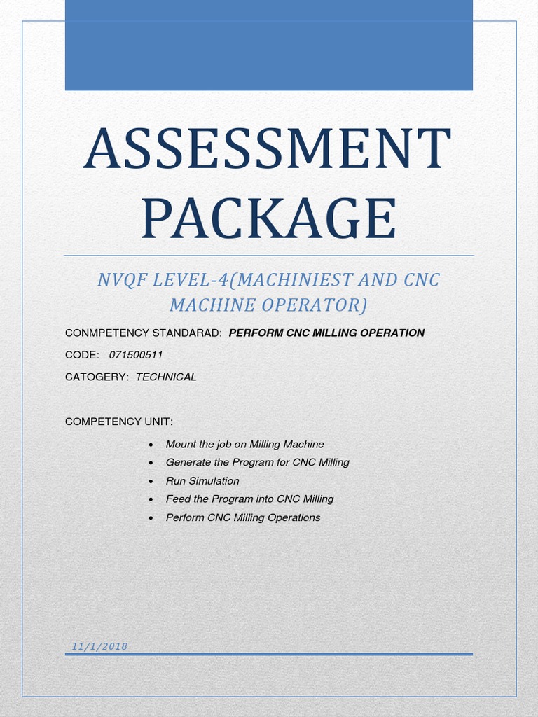 Assessment Package | PDF | Numerical Control | Machining