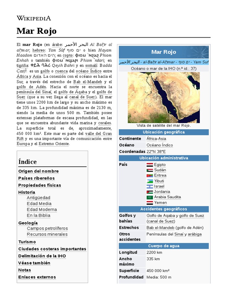 Mar Rojo | PDF | mar Rojo | Ciencias de la Tierra