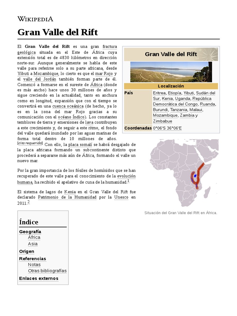 Gran Valle Del Rift | PDF | Ciencias de la Tierra | Geología