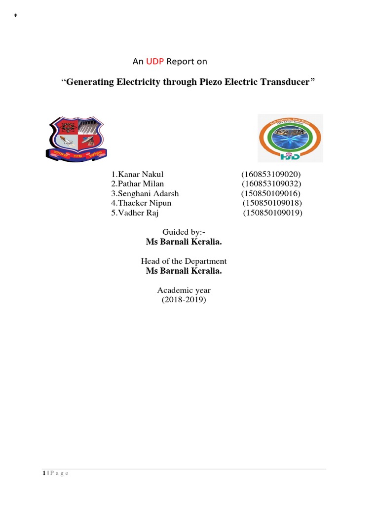 Final Year Project Report | PDF | Rectifier | Piezoelectricity
