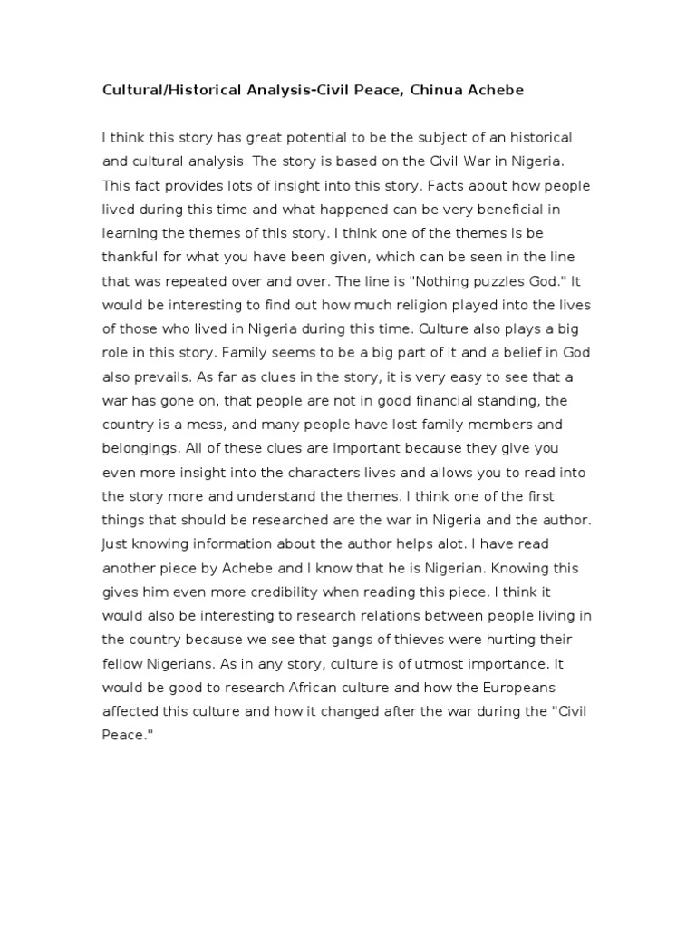 Civil Peace Summary | PDF | Biafra | Nigeria