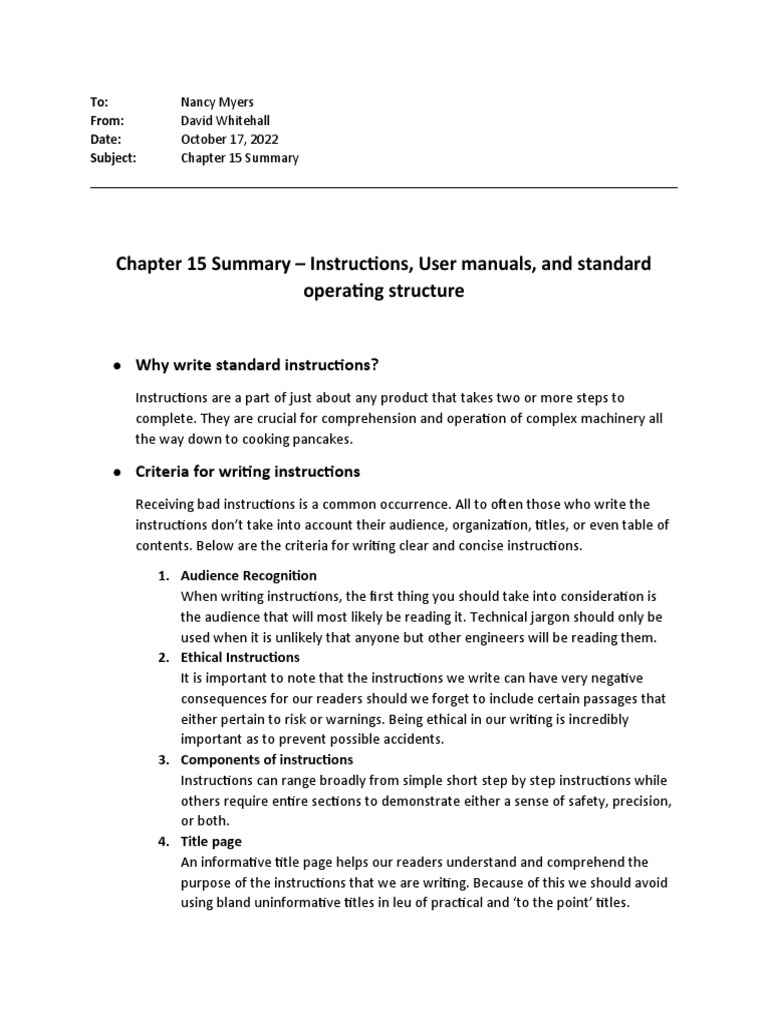 Chapter 15 Summary | PDF | Usability | Communication
