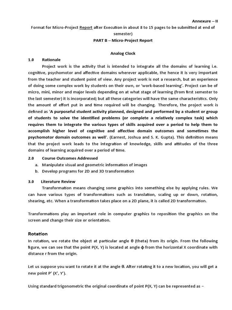 Report-Part B - Analog Clock For All | Download Free PDF | Angle | 2 D ...