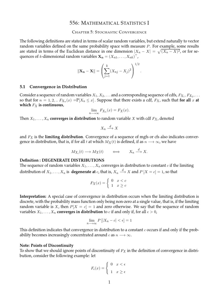Math556 11 ModesOfConvergence | PDF | Expected Value | Random Variable