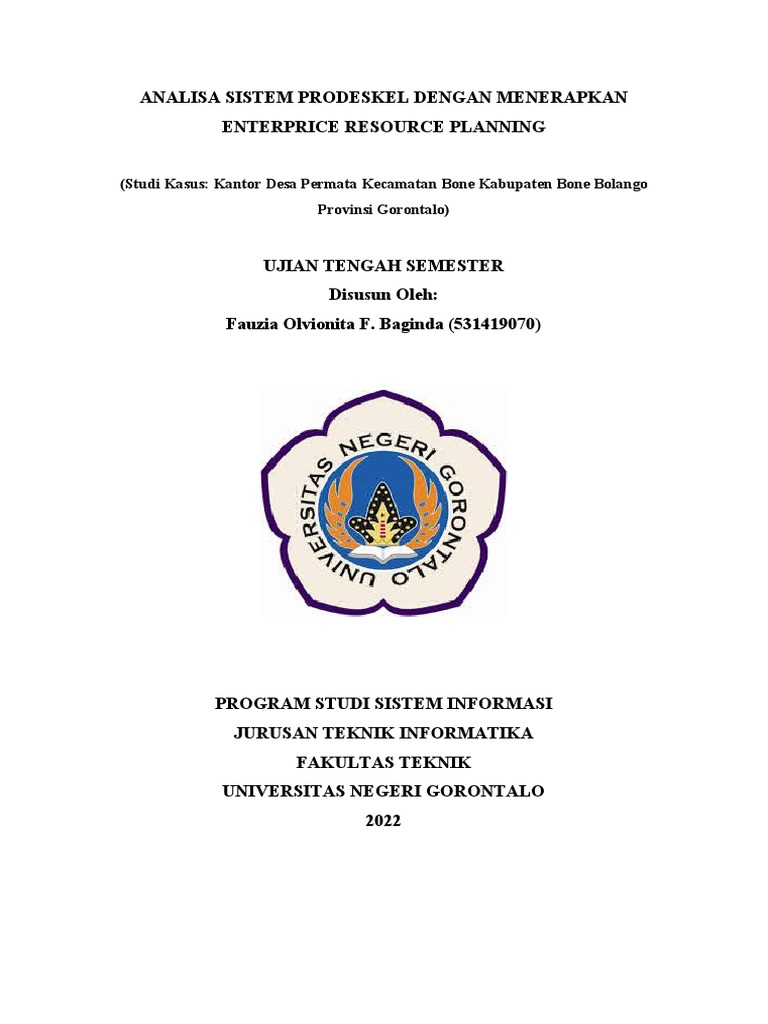 Analisa Sistem Prodeskel Dengan Menerapkan Enterprice Resource Planning ...