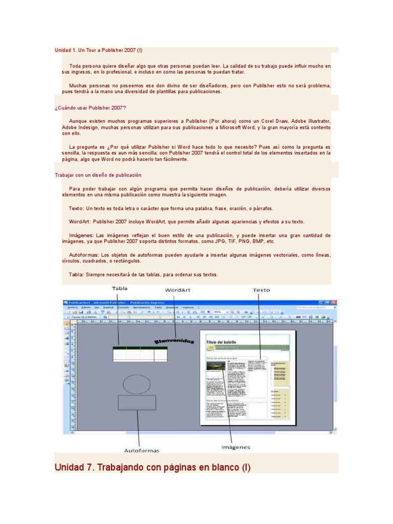 Introducción a Publisher 2007 | PDF | Informática | Software