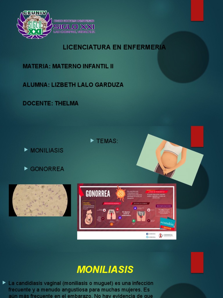 Moniliasis Gonorrea | PDF | Candidiasis | El embarazo