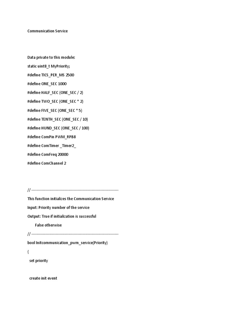 Communication Service | PDF
