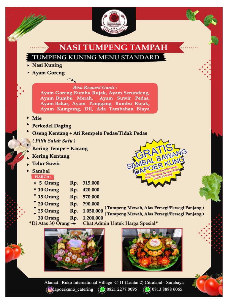 Price List Baru Catering Dapoer Kuno 2022 | PDF
