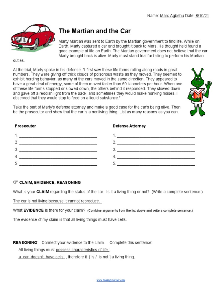 (Template) The Martian and The Car-4 | PDF | Mars | Evidence