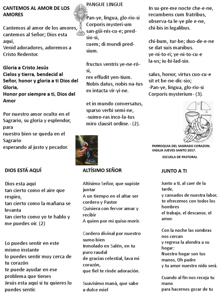 Cantos Jueves Santo | PDF | Creencia religiosa y doctrina