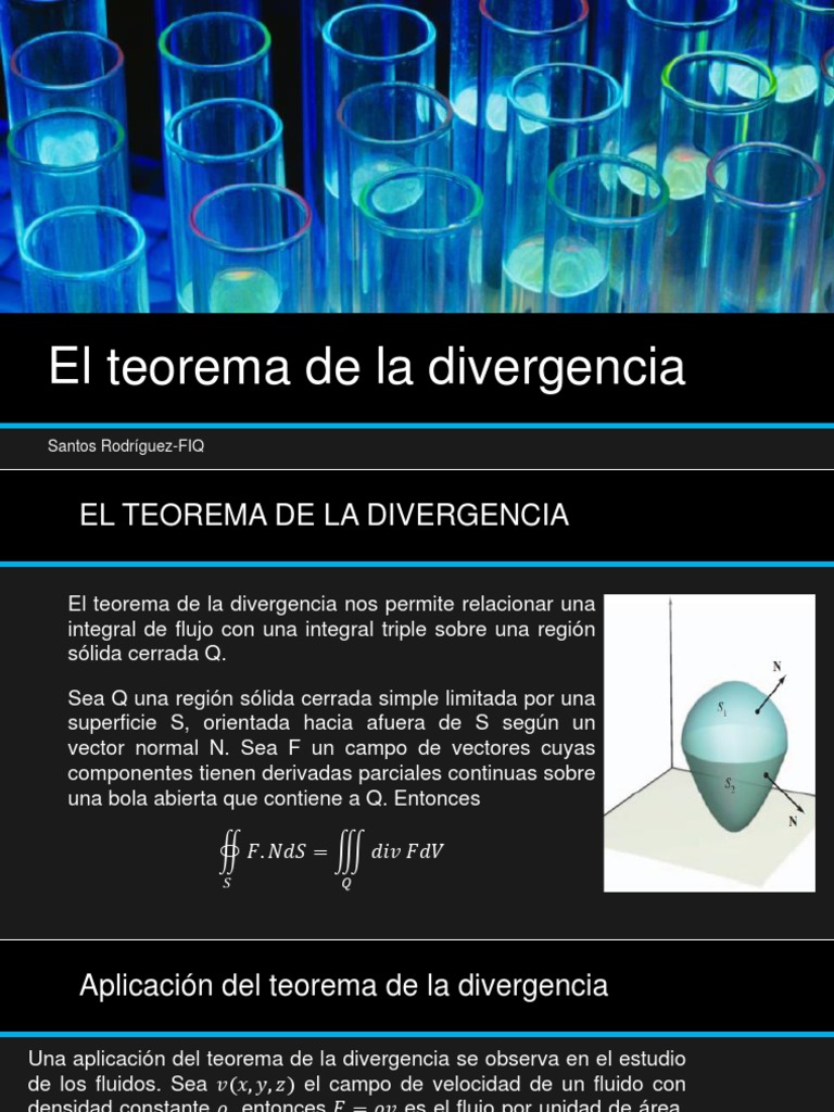 El Teorema de La Divergencia | PDF | Divergencia | Física Aplicada e ...