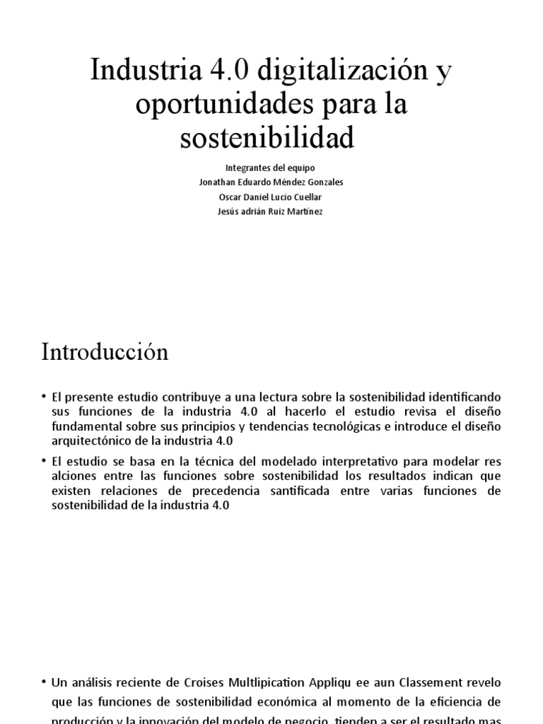 Industria 4.0 | PDF | Sustentabilidad | Economias
