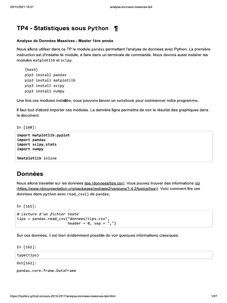 Analyse Donnees Massives tp4 | PDF Analyse Donnees Massives tp4 | PDF
