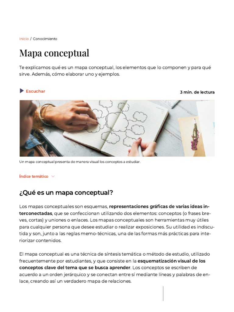 Mapa Conceptual - Concepto, Cómo Hacer Uno y Ejemplos | PDF | Cognición | Ciencia cognitiva