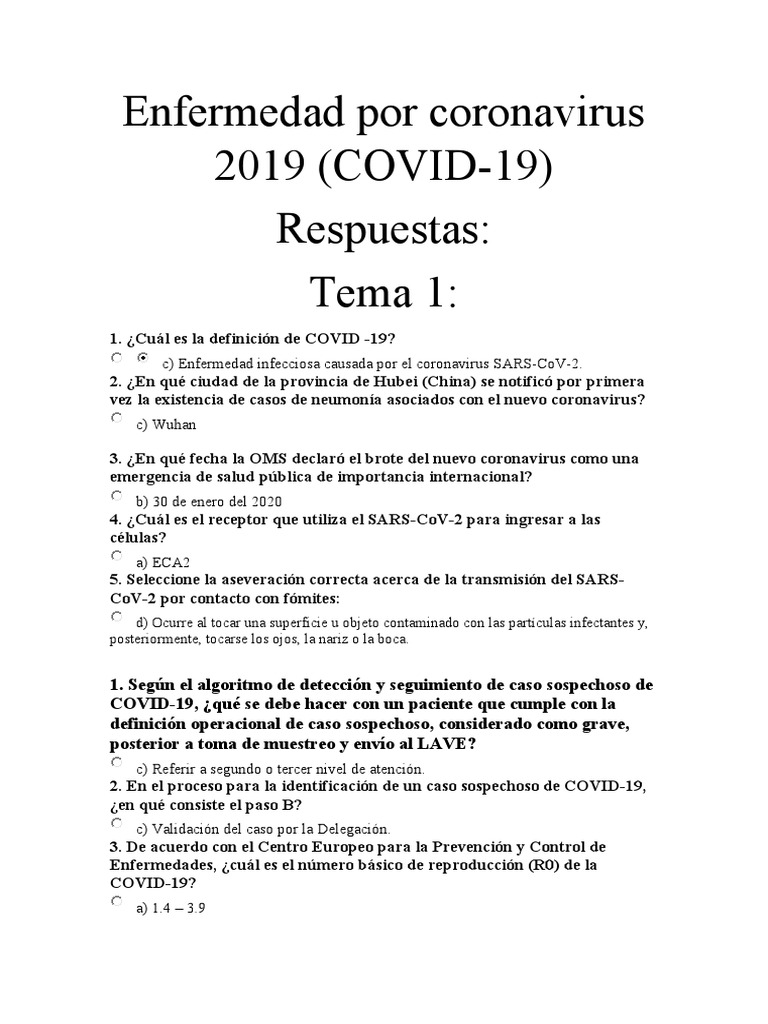 Aspectos Generales de COVID-19 | PDF | Medicina CLINICA | Cuidado de la ...