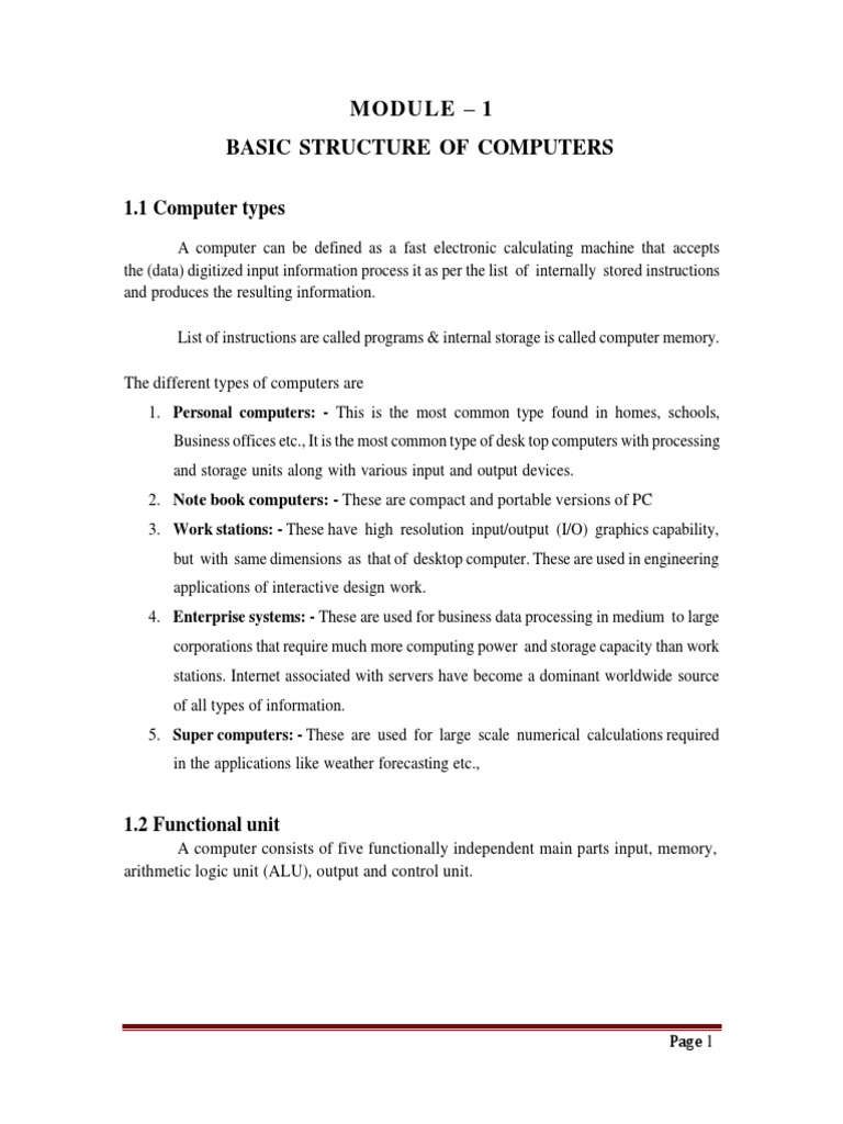 2009 Computer Organization Notes (CH 1) | PDF | Computer Data Storage ...