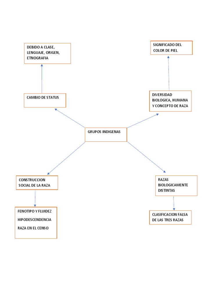 Mapa Conceptual Grupos Indigenas | PDF | Raza (categorización humana ...