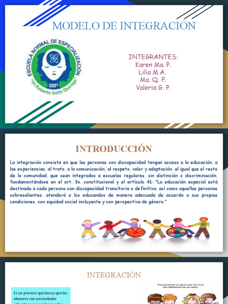 Modelo de Integracion | PDF | Educación especial | Aprendizaje