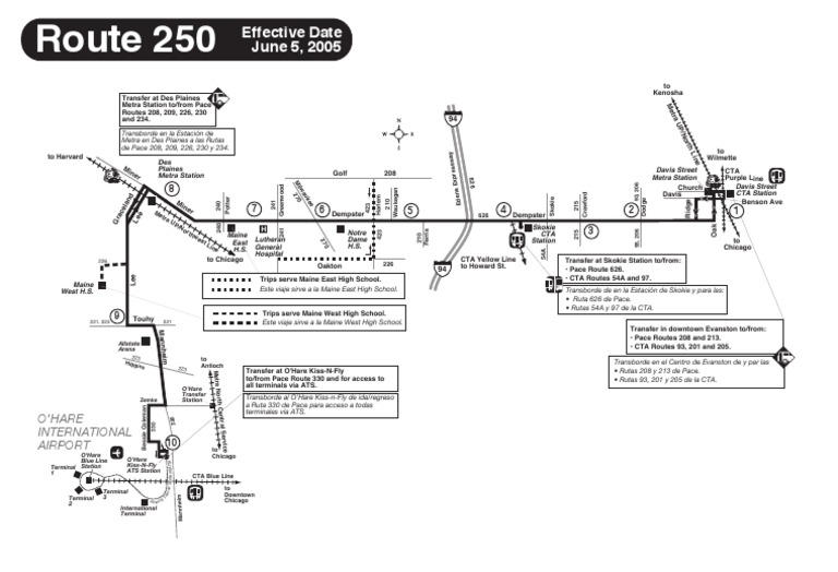 250 Map | PDF | Chicago | Public Transport