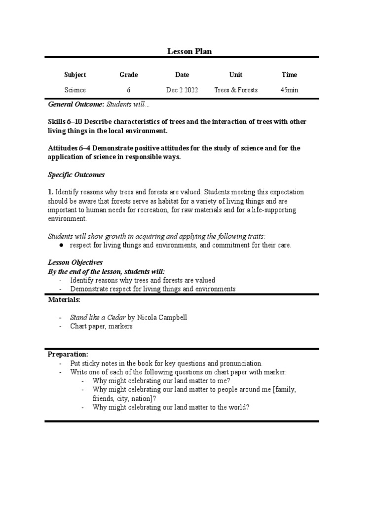 Stand Like A Cedar | PDF | Trees | Cognition