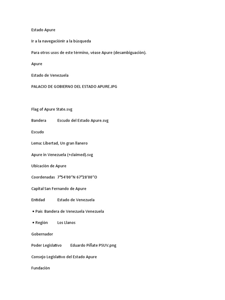 Lapbook del Estado Apure: Información Clave | PDF | Geografía Física ...
