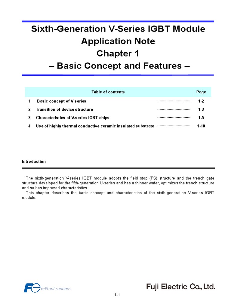 Igbt Application Note: Igbt Datasheet Example – VJMGU