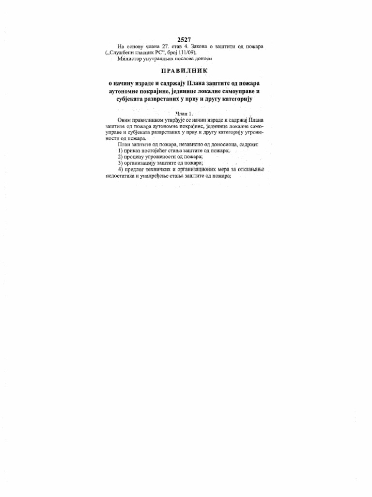 Pravilnik Planovi ZOP 2010 | PDF