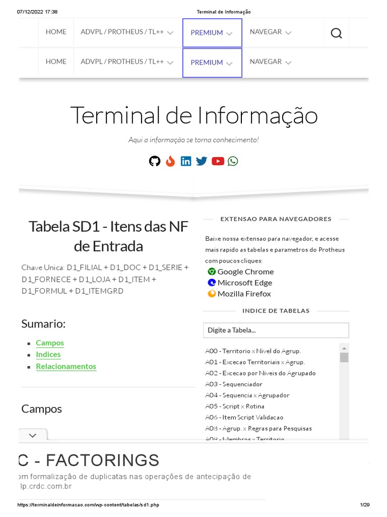 Terminal de Informação sd1 | PDF | Cookie de HTTP | Economias