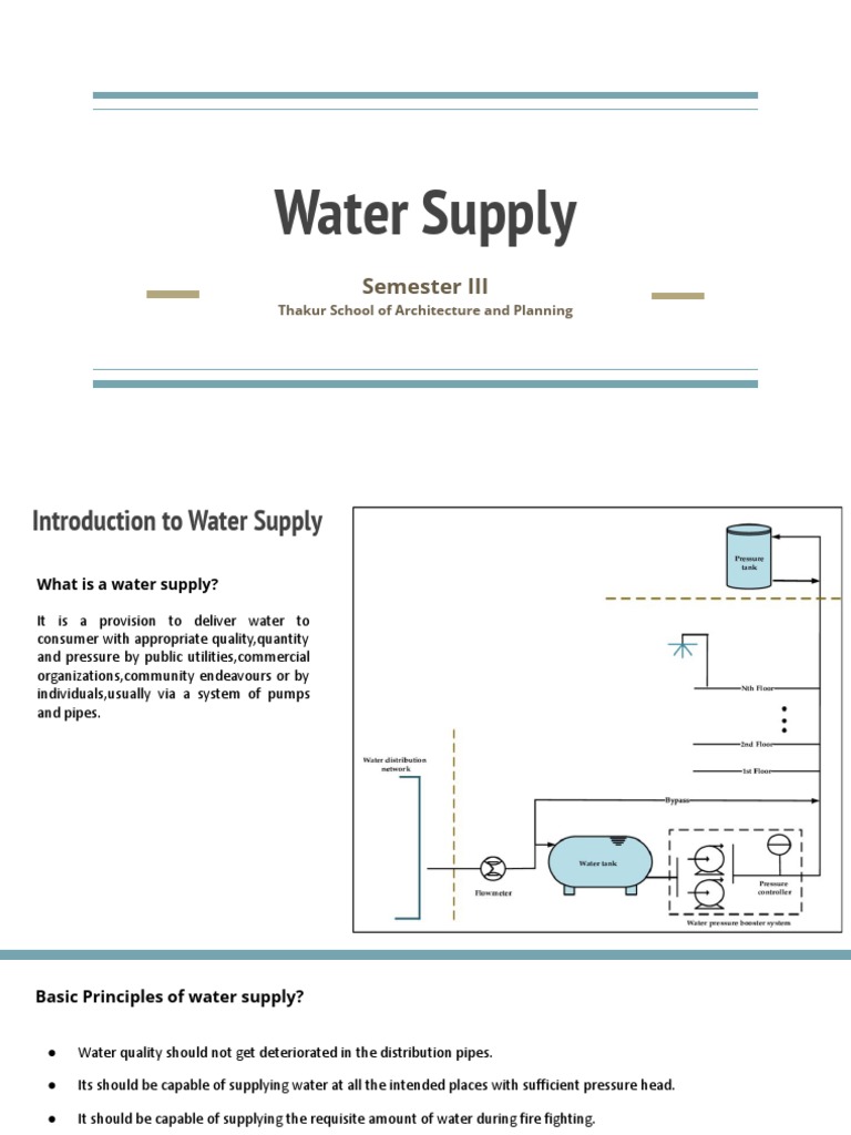 Building Water Supply Systems Explained | PDF | Plumbing | Pipe (Fluid ...