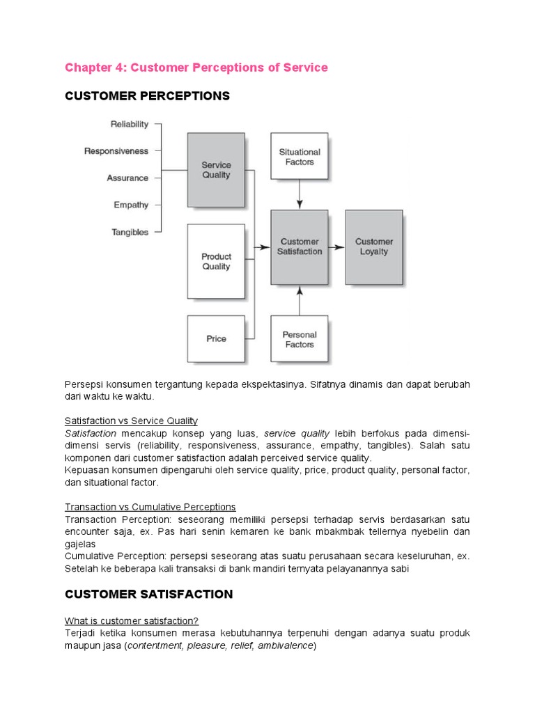 Chapter 4 - Customer Perceptions of Service | PDF