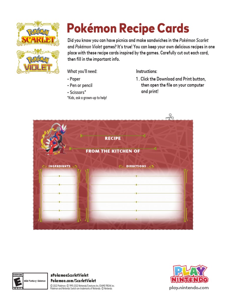 PlayNintendo PSV Printable 01 v2 | PDF | Pokémon | Nintendo Franchises