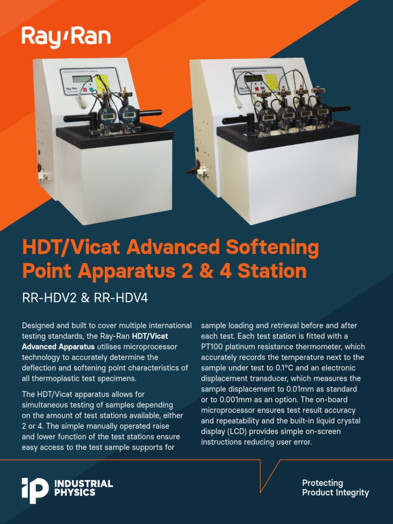 HDT/Vicat Testing Apparatus Overview | PDF | Sampling (Statistics ...