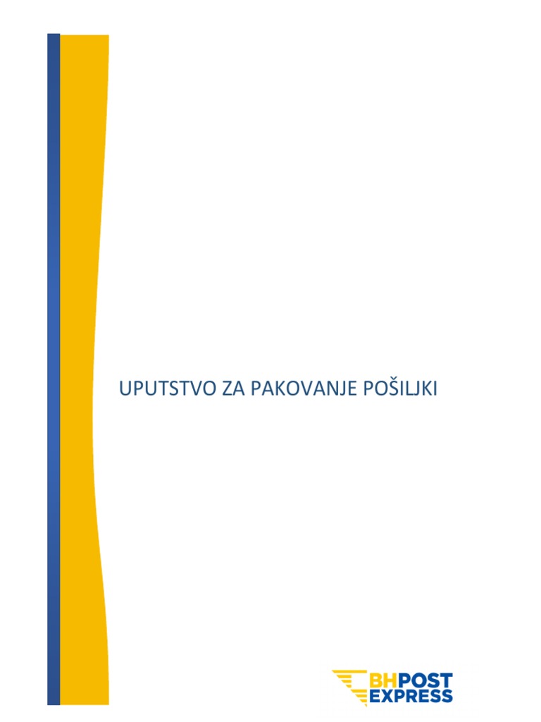 Uputstvo Za Pakovanje BHX Posiljaka | PDF