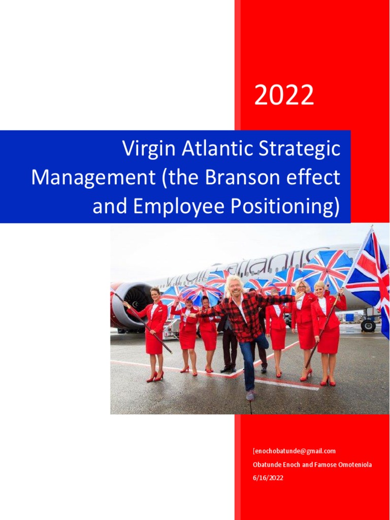 Virgin Atlantic Strategic Management (The Branson Effect and Employee ...
